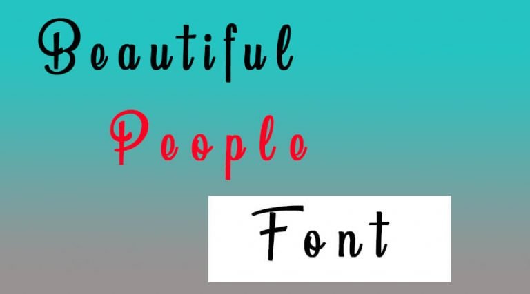 Beautiful People Font Free Download