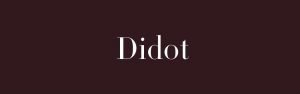 Didot Font Free Download