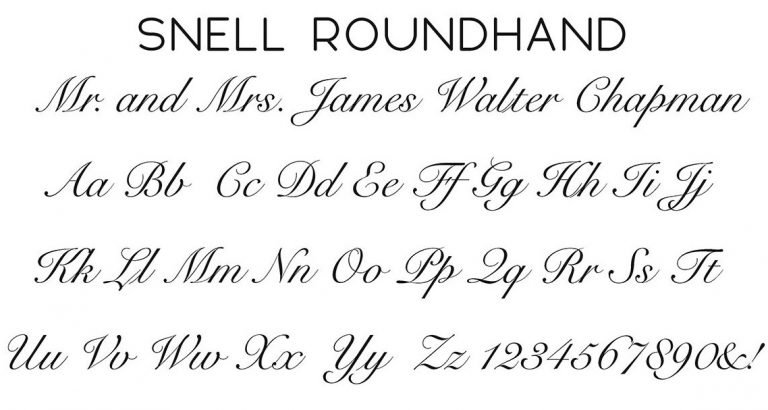 Snell Roundhand Font Free Download