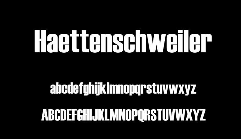 Haettenschweiler Font Free Download