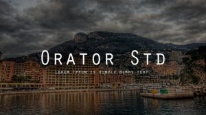 Orator Std Font Free Download