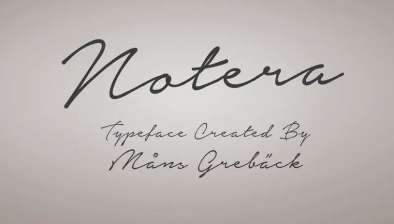 Notera Handwritten Script Font Free Download