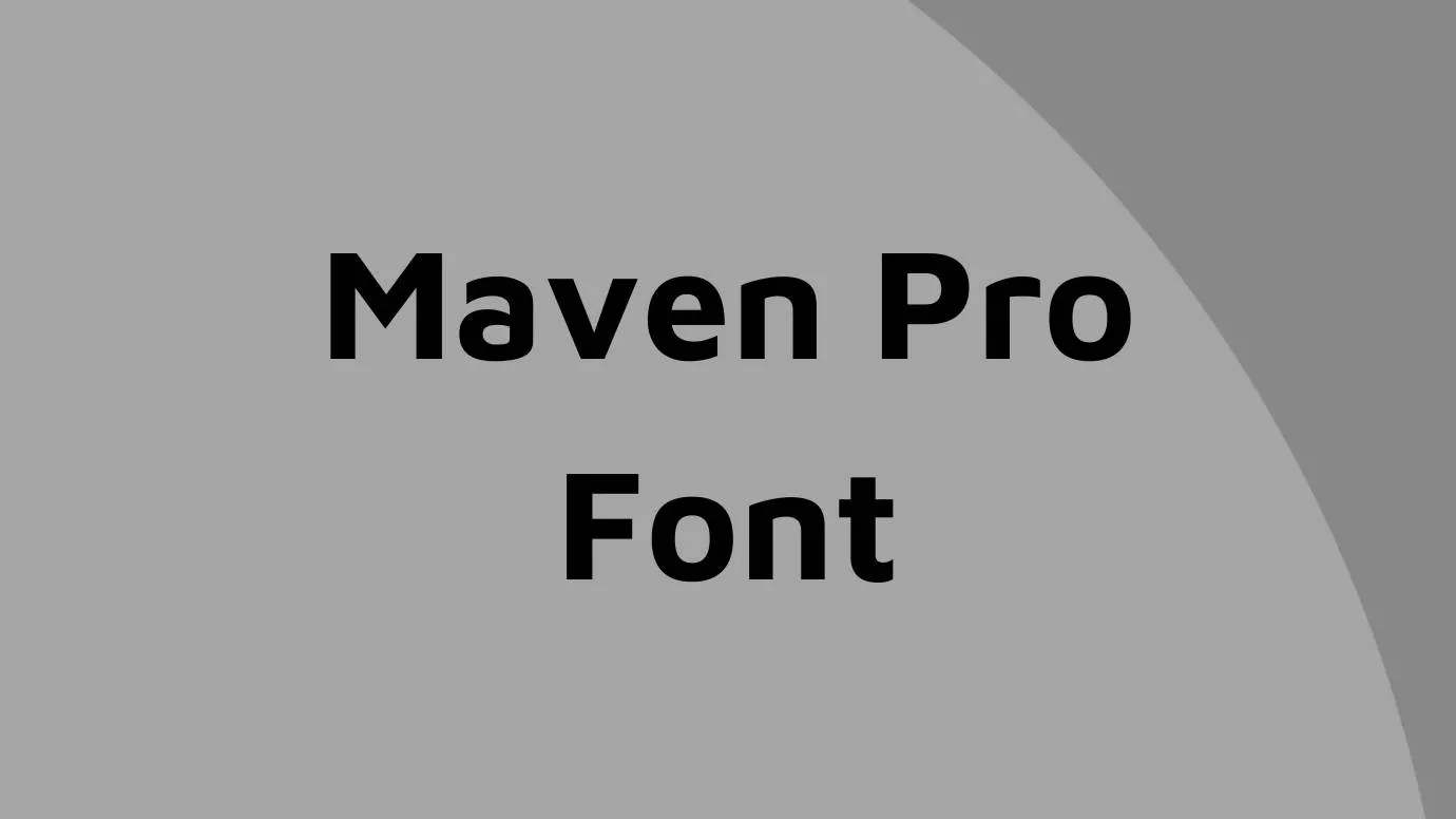 Maven Pro Font Free Download