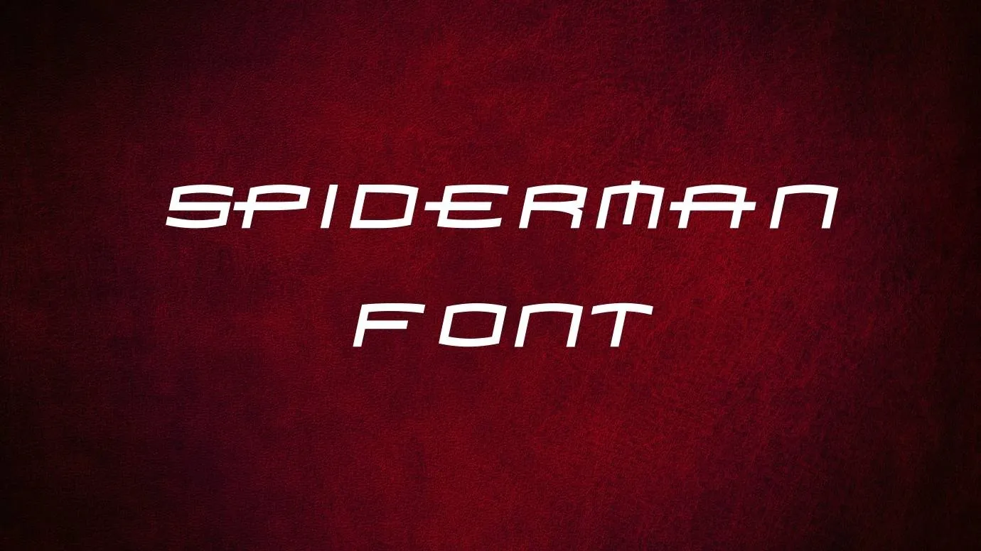 Spiderman Font Free Download