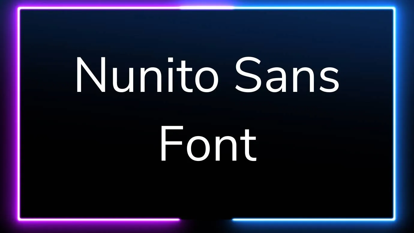 Nunito Sans Font Free Download