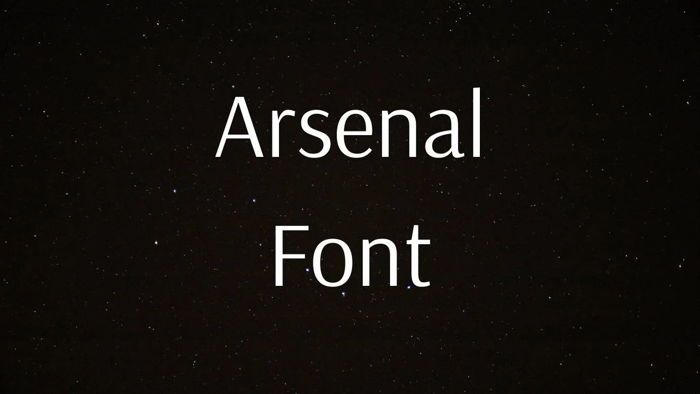 Arsenal Font Free Download