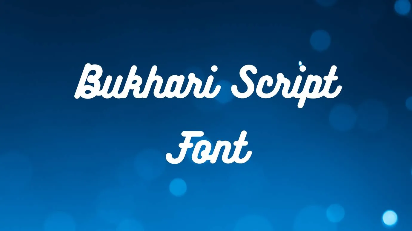Bukhari Script Font Free Download