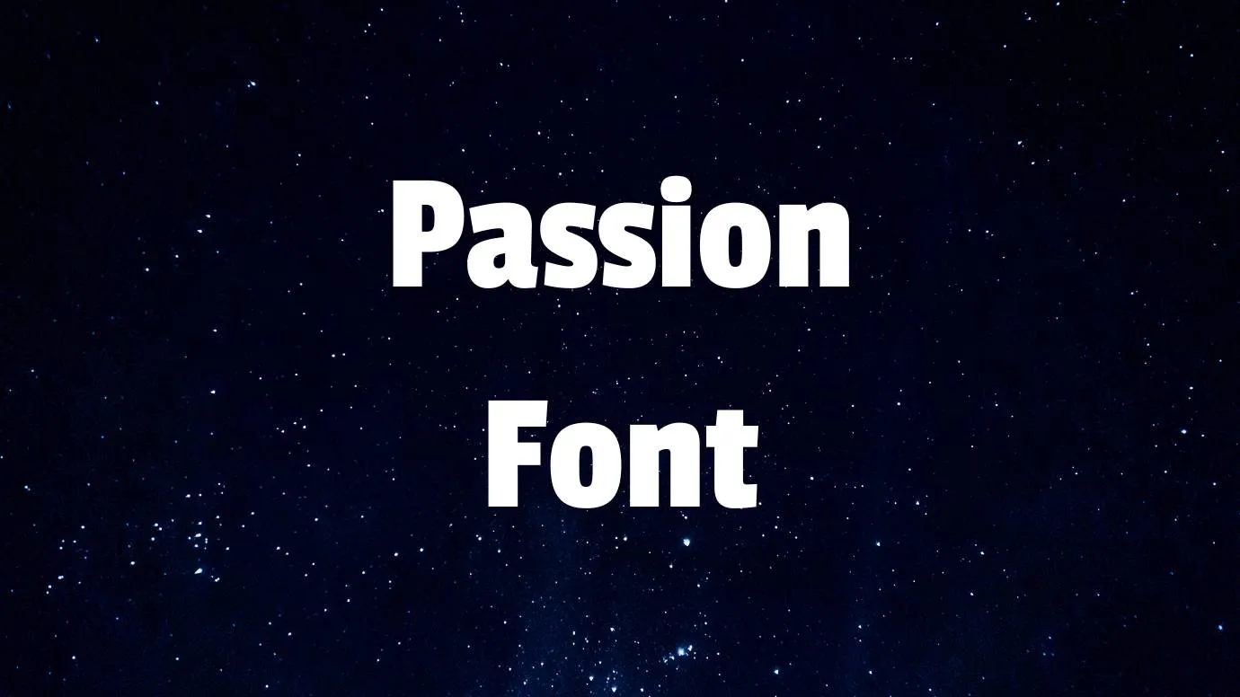 Passion Font Free Download