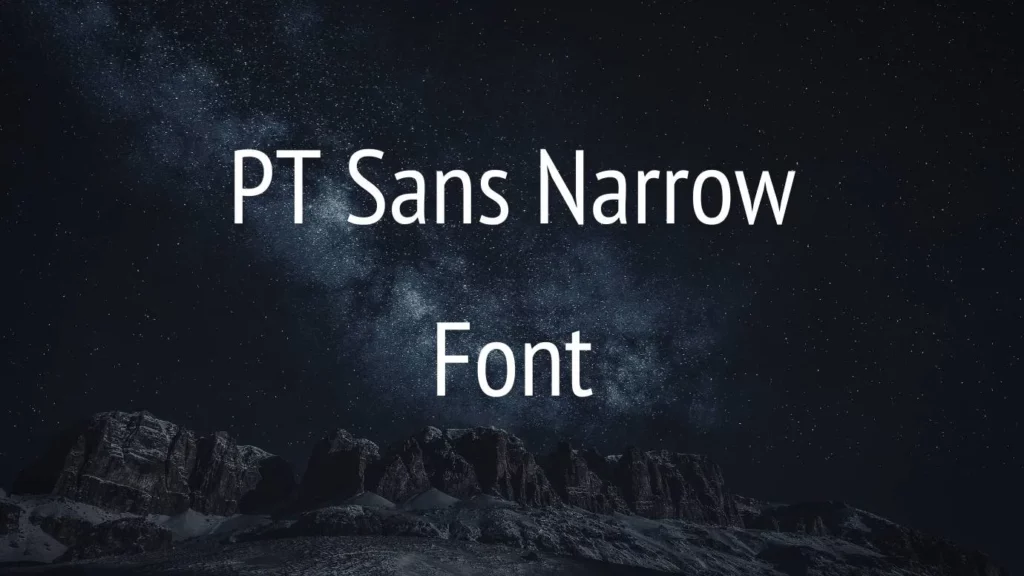 Pt Sans Narrow Font Free Download