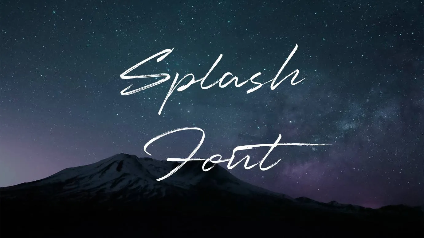 Splash Font Free Download