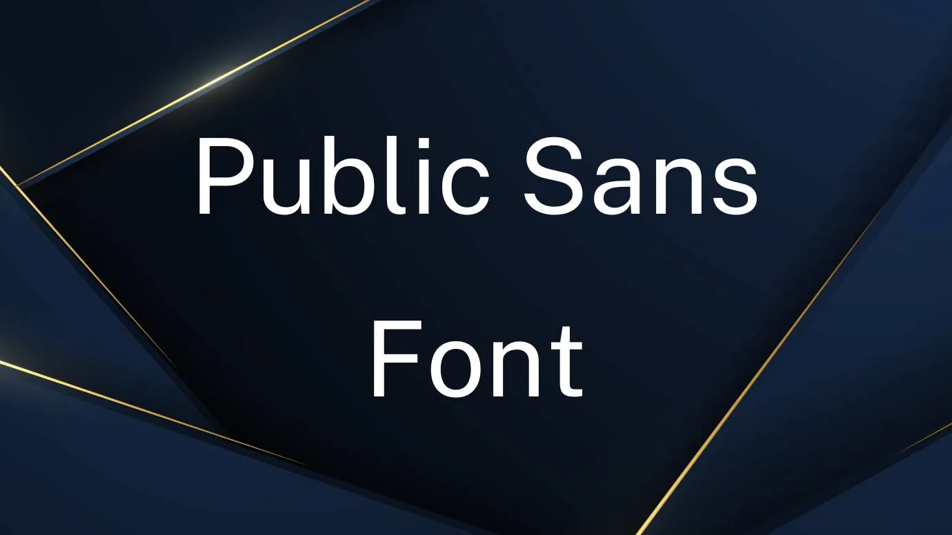 Public Sans Font Free Download