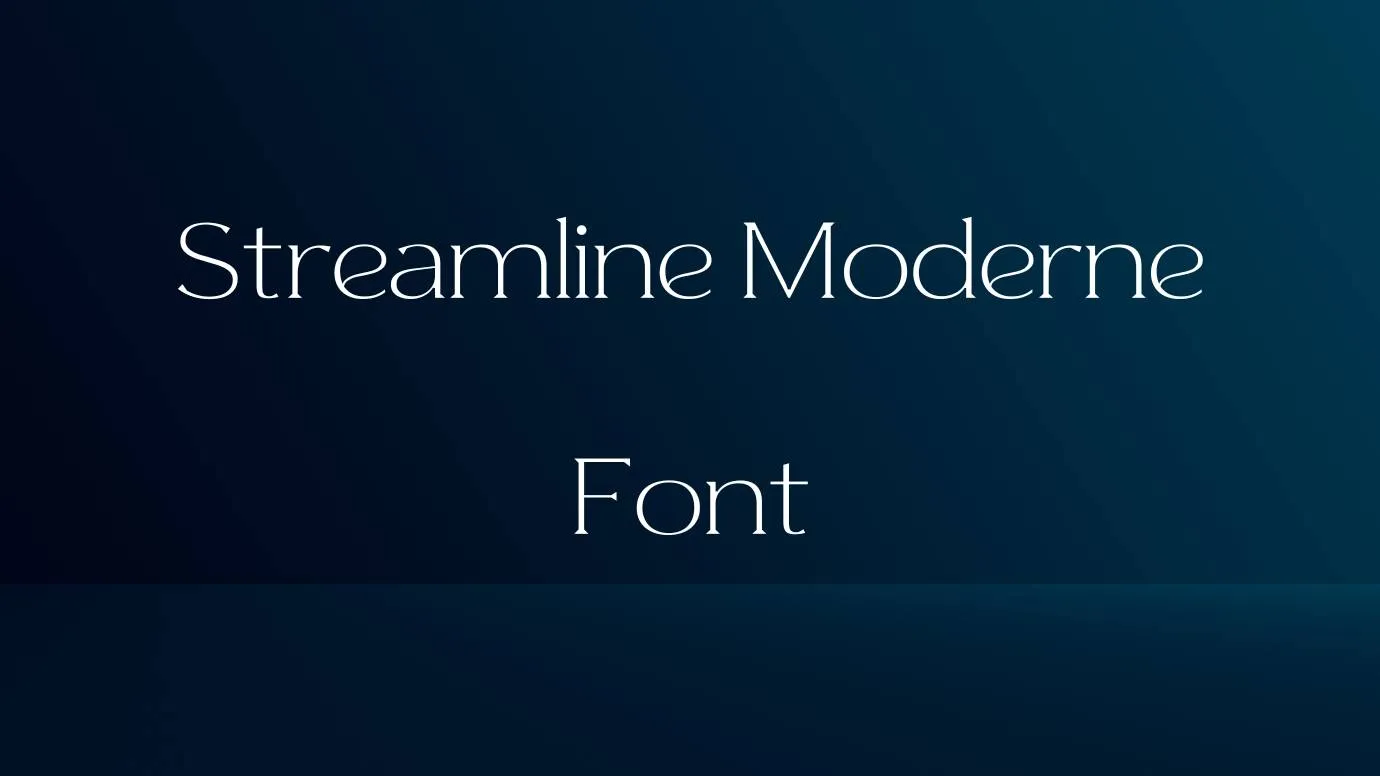 Streamline Moderne Font Free Download