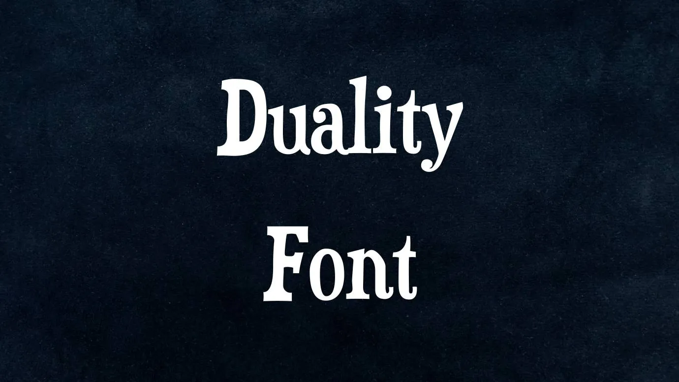 Duality Font Free Download Duality Font Free Download