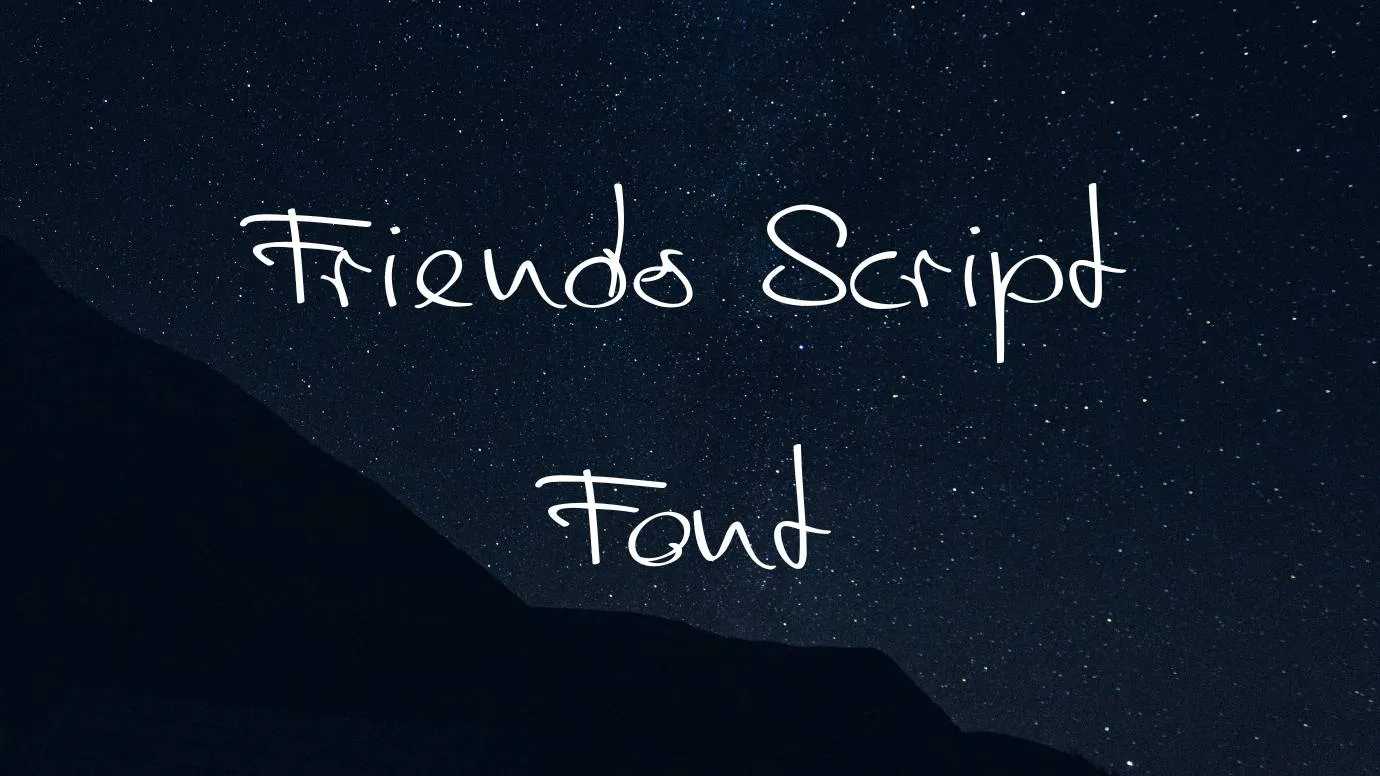 Friends Script Font Free Download