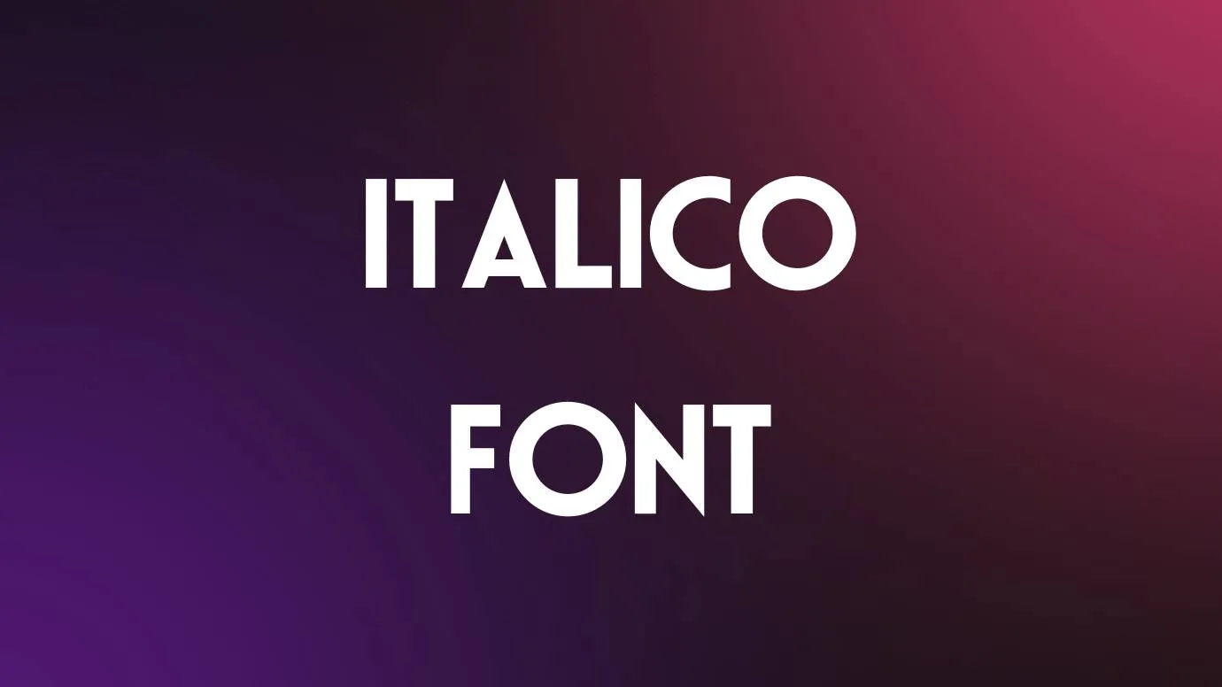 Italico Font Free Download