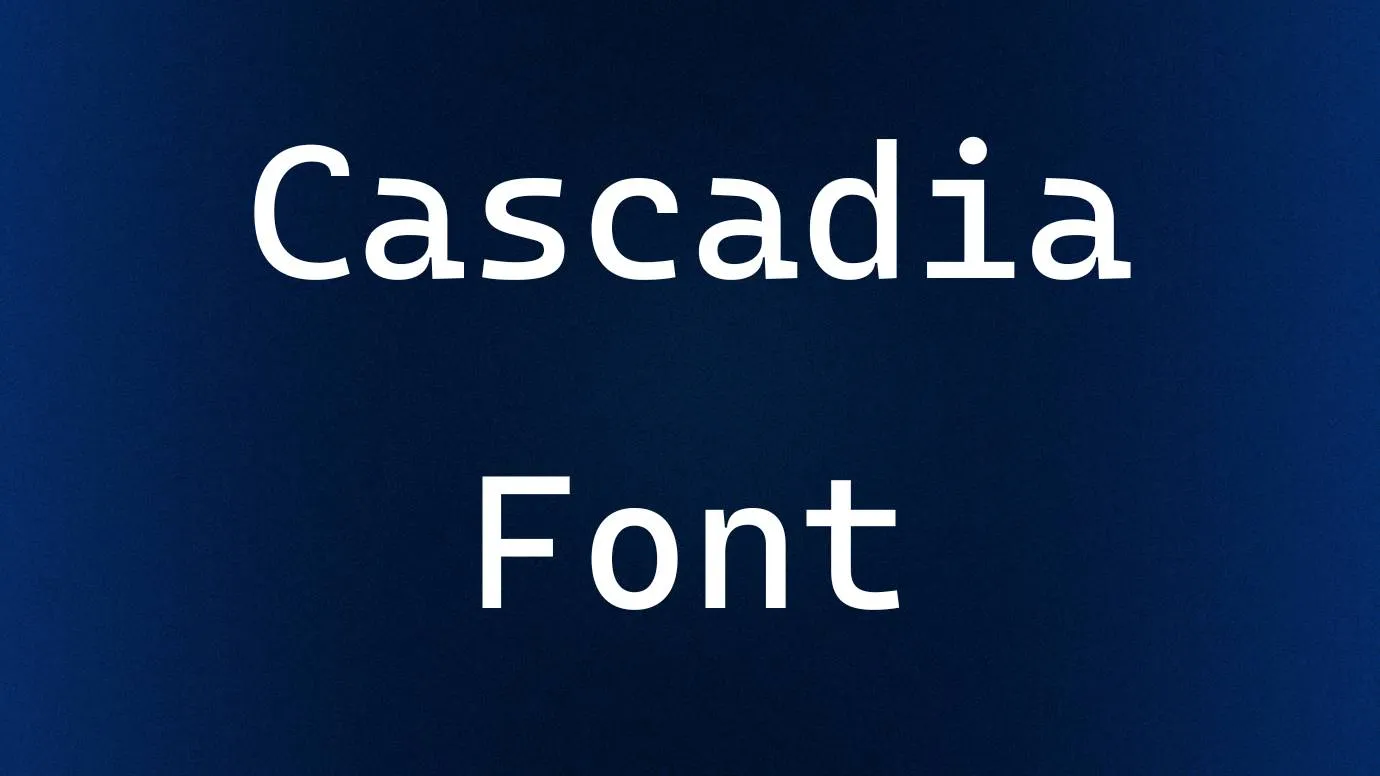 Cascadia Font Free Download