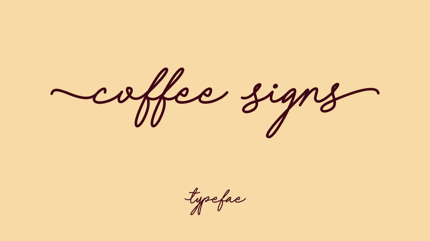 Coffee Signs Font Free Download