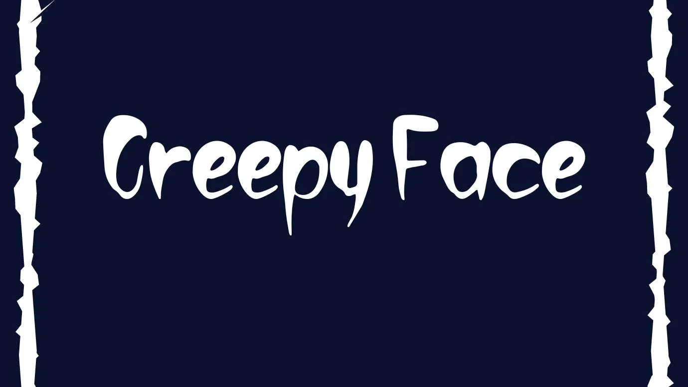 Creepy Face Font Free Download