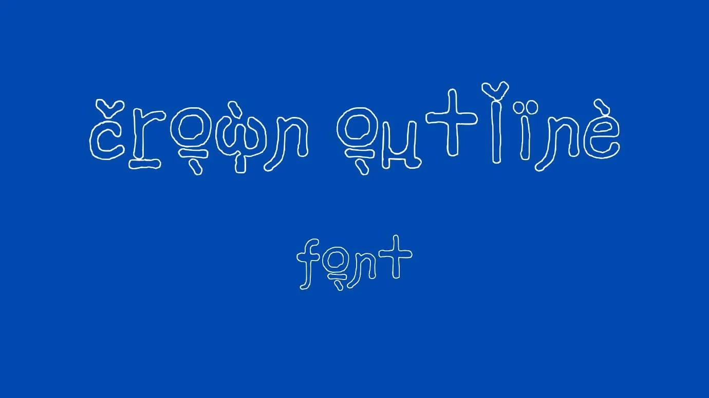 Crown Outline Font Free Download